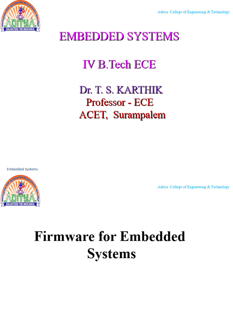 Embedded Systems & Firmware Guide | PDF | Operating System | Microcontroller