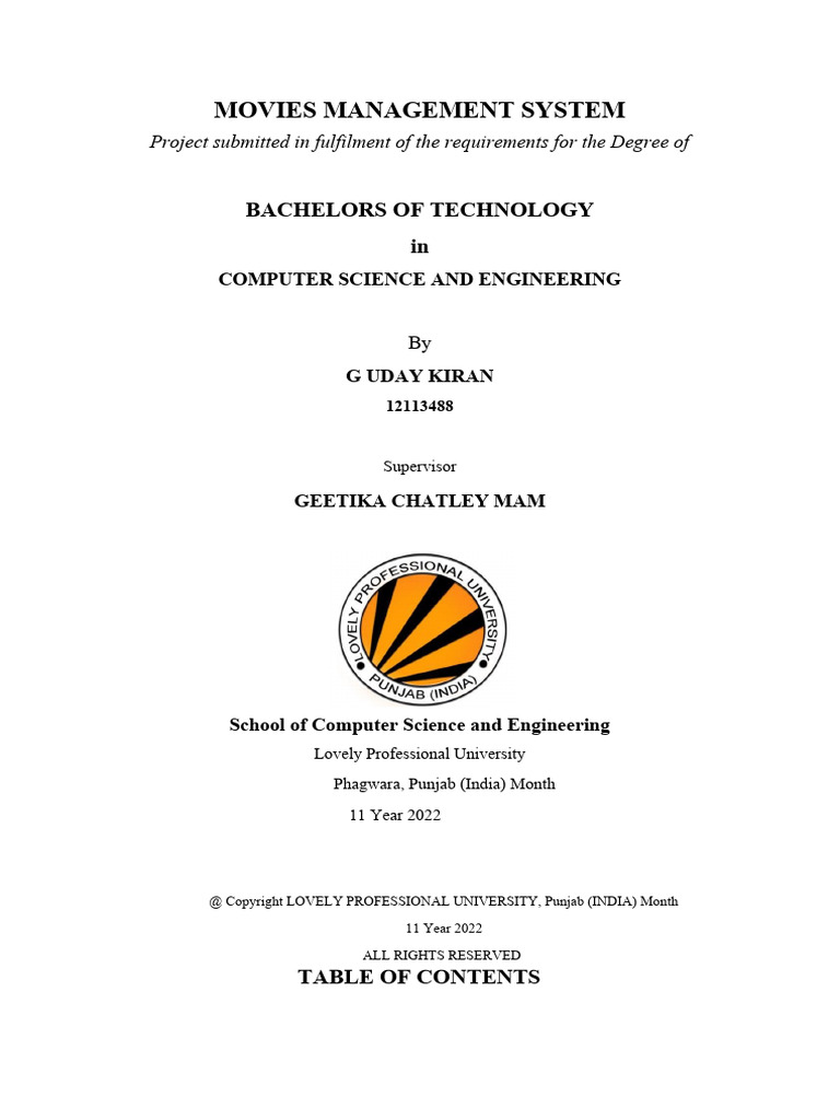 Movie Managemeasdfghnt System | PDF | Databases | Software Engineering
