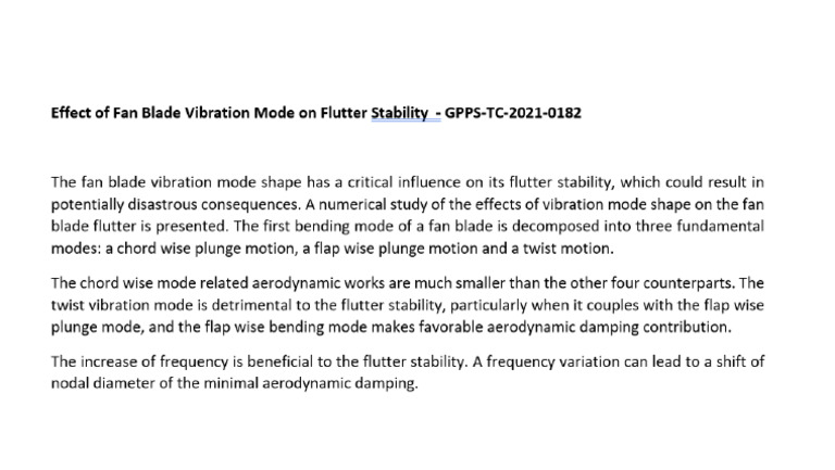 Flutter Stability | PDF