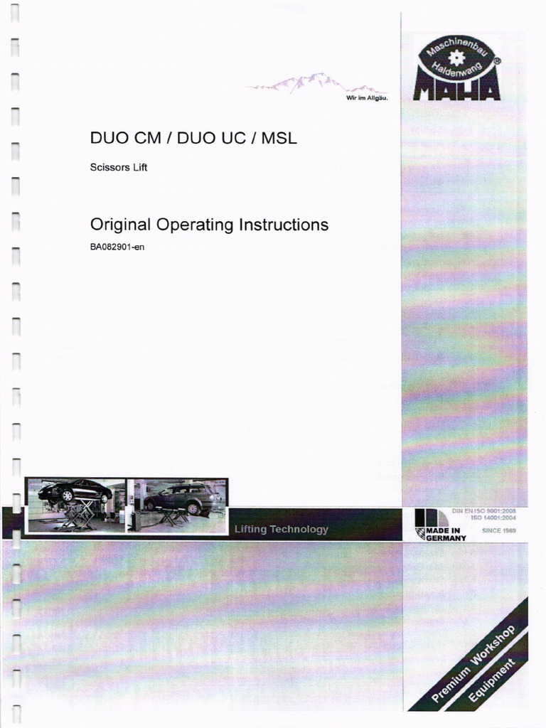 DUO CM, DUO UC, MSL Operating Inst | PDF