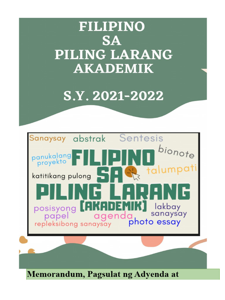 FSPL - AKAD-Week 9-10 (Mmo, Adyenda, Katitikan) | PDF