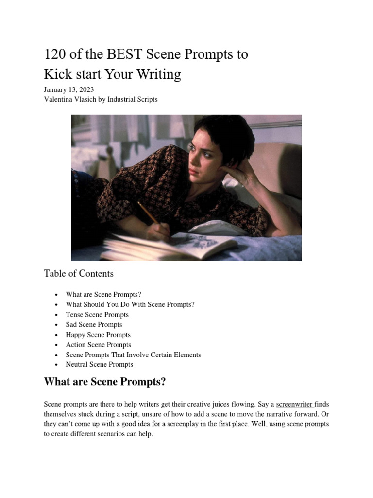 Scene Prompts for Screenwriters | PDF | Screenplay