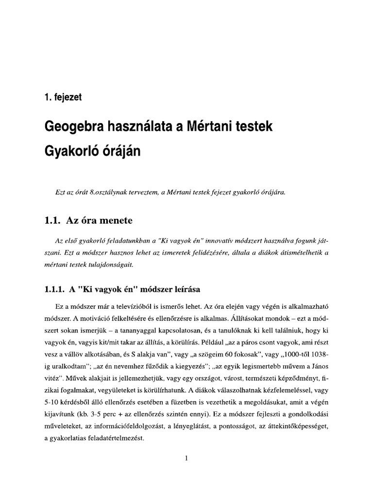 Mertani Testek - Geogebra | PDF