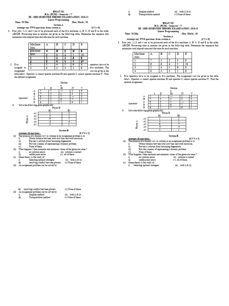 ct-3 (BMAT-502 2020-21) | PDF