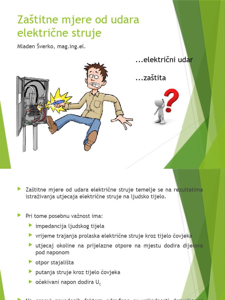 Zaštitne Mjere Od Udara Električne Struje | PDF