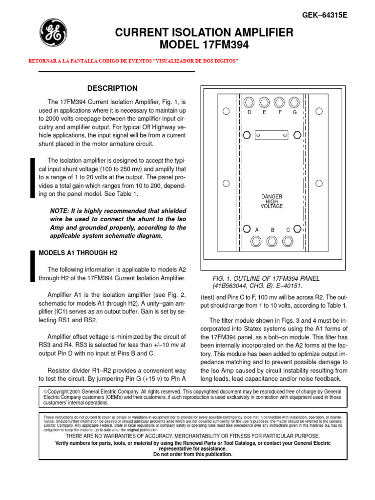 GEK 64315epag01 | PDF | Amplifier | Electrical Engineering