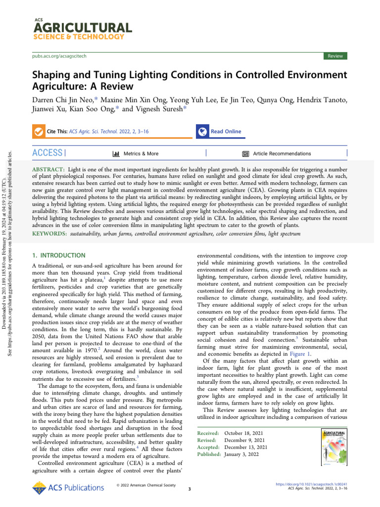 Neo Et Al 2022 Shaping and Tuning Lighting Conditions in Controlled ... Neo Et Al 2022 Shaping and Tuning Lighting Conditions in Controlled ...