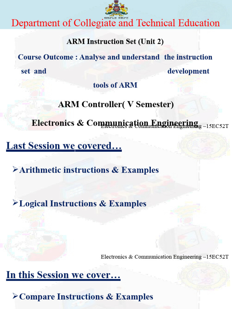 ARM Instruction Set: Compare & Multiply | PDF | Integrated Circuit ...