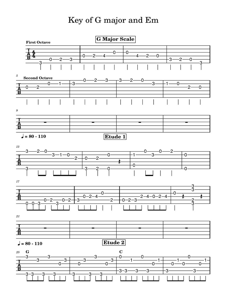 Key of G and em | PDF | Melody | Music Theory