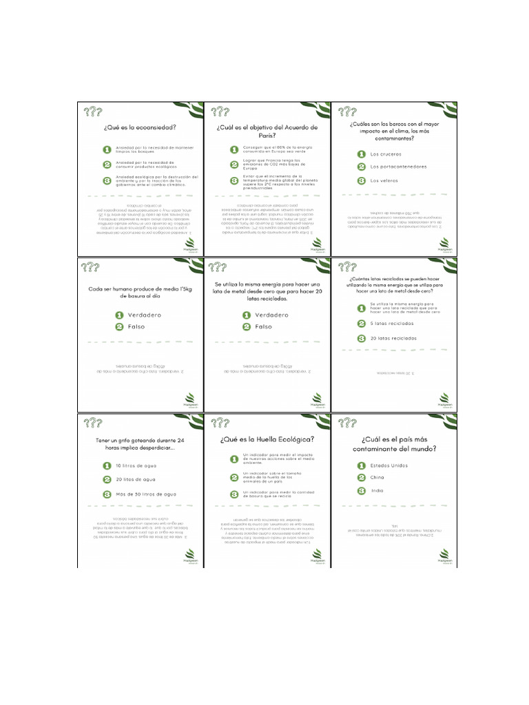 Nuevas Tarjetas de Preguntas | PDF