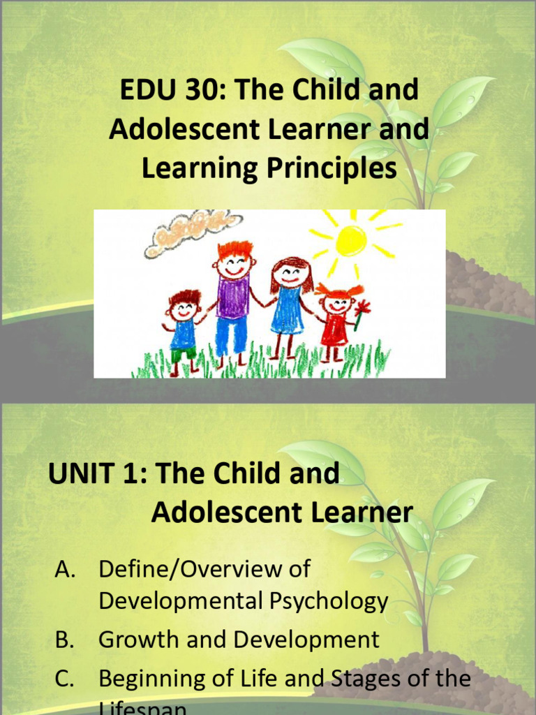 Child and Adolescent Development Insights | PDF | Developmental ...