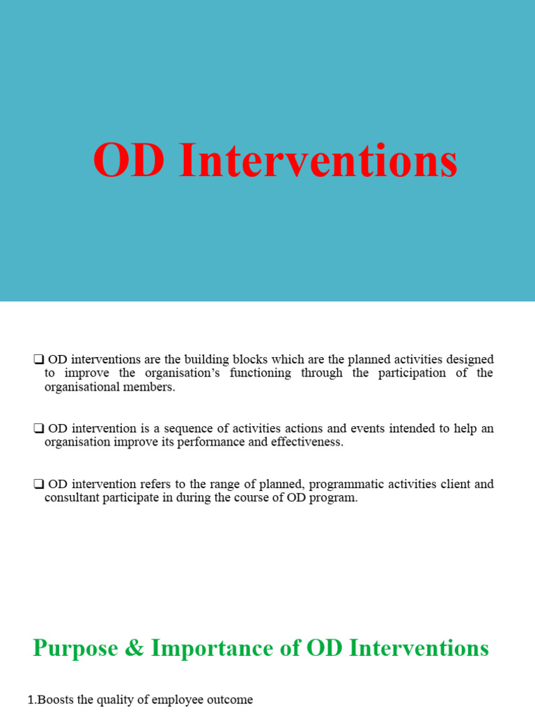 OD Interventions - pptx-1 | Download Free PDF | Organization ...