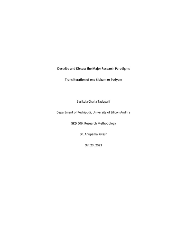 Research Paradigms | PDF | Methodology | Positivism