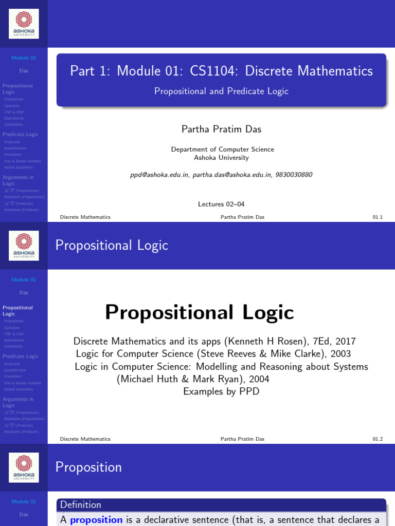 M01 Logic | PDF | First Order Logic | If And Only If