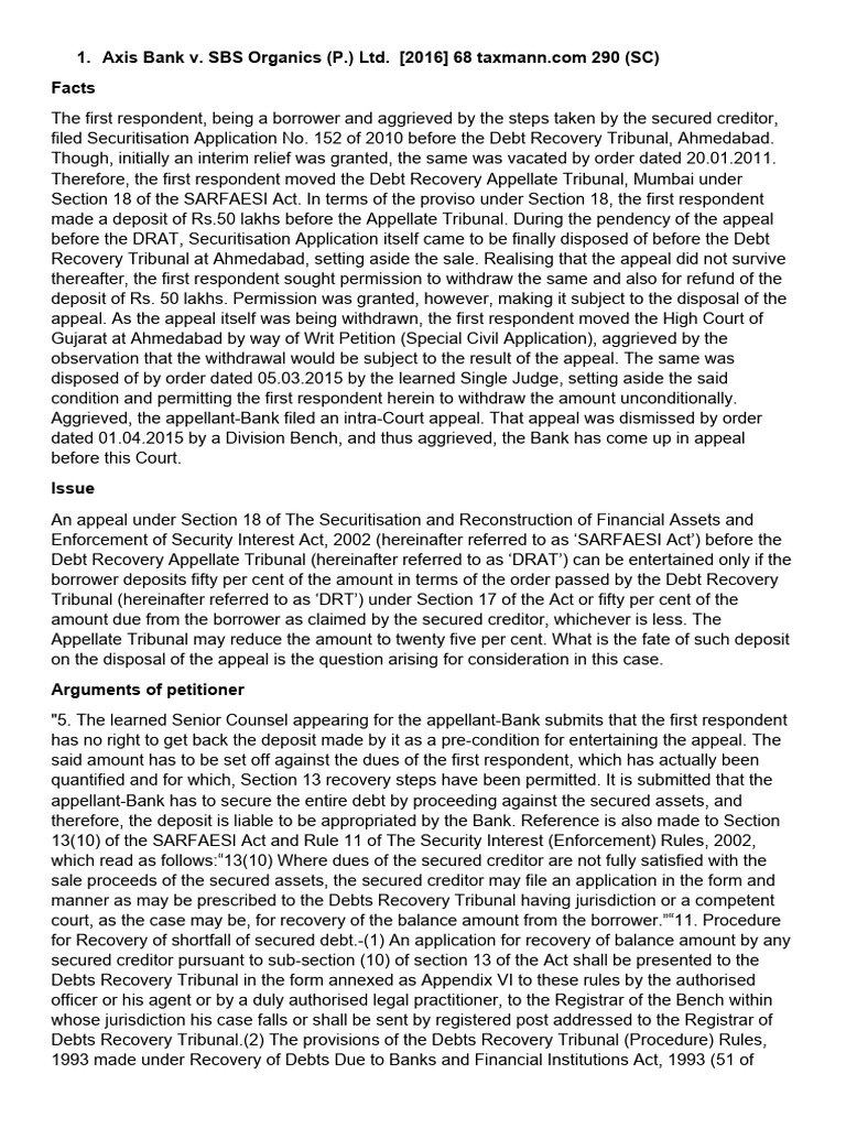 Banking End Sem Cases | PDF | Leasehold Estate | Lease