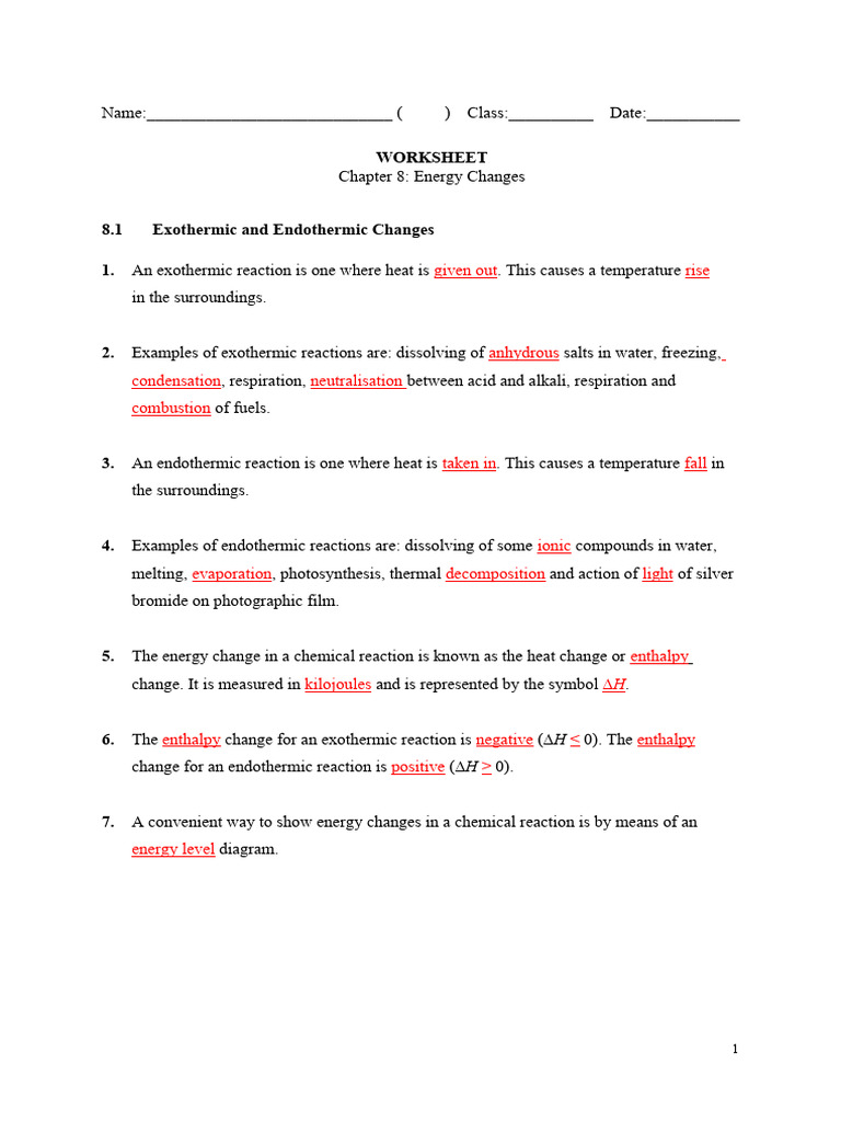 Ans For Review | PDF | Chemical Reactions | Activation Energy