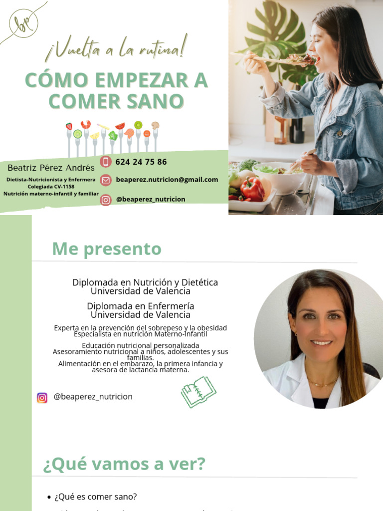 Cómo Empezar a Comer Sano | PDF | Dieta | Nutrición