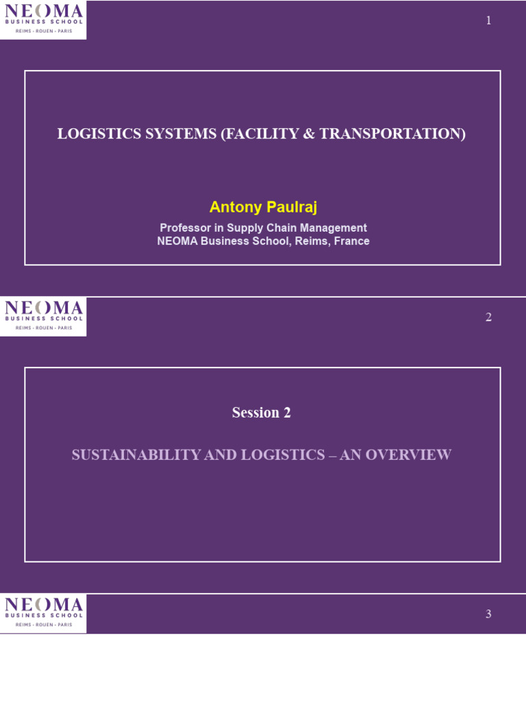 LS Session2 Sustainability | PDF | Sustainability | Logistics