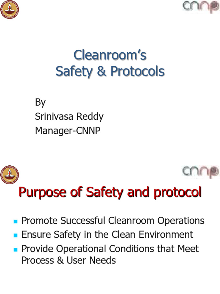 CNNP Cleanroom Protocols | PDF | Physical Sciences | Chemical Substances