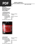 Density Comparison: Regular vs. Diet Coke | PDF | Science & Mathematics