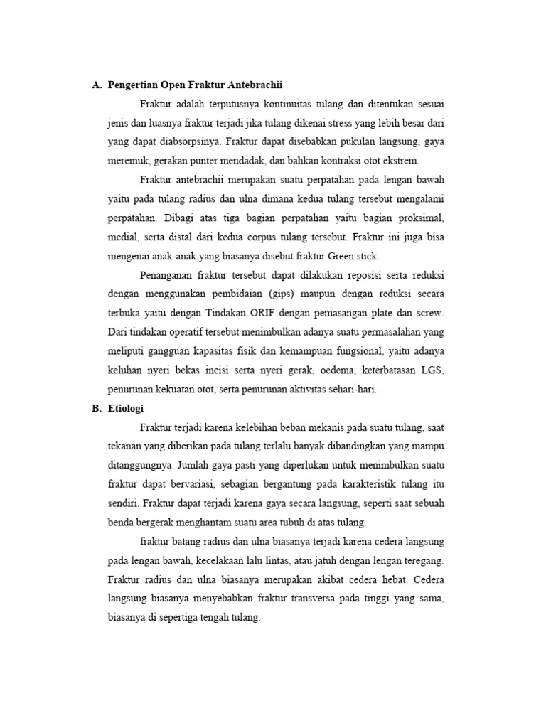 LP Open Fraktur Antebrachii | PDF