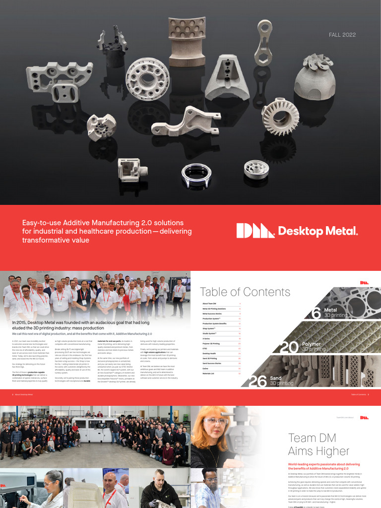 Desktop Metal Brand Book Fall 2022 | PDF | 3 D Printing | Metals