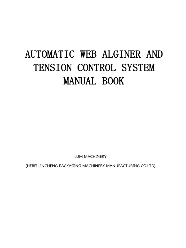 Auto Web Aligner and Tension Control | PDF | Switch | Electric Motor