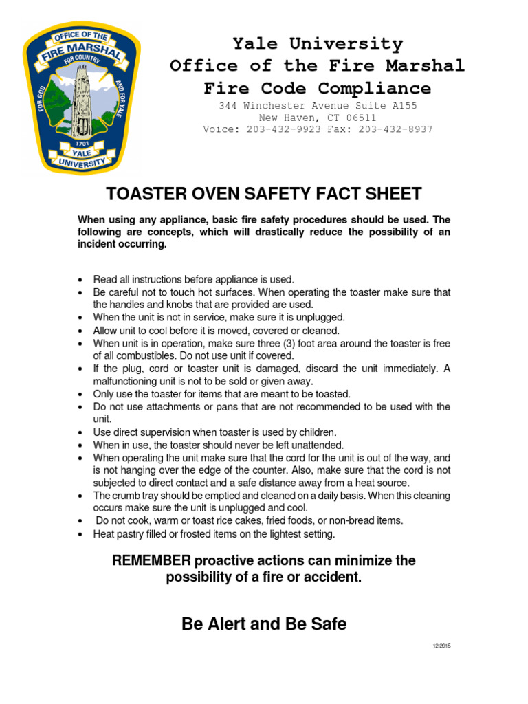 Toaster Oven Safety | PDF
