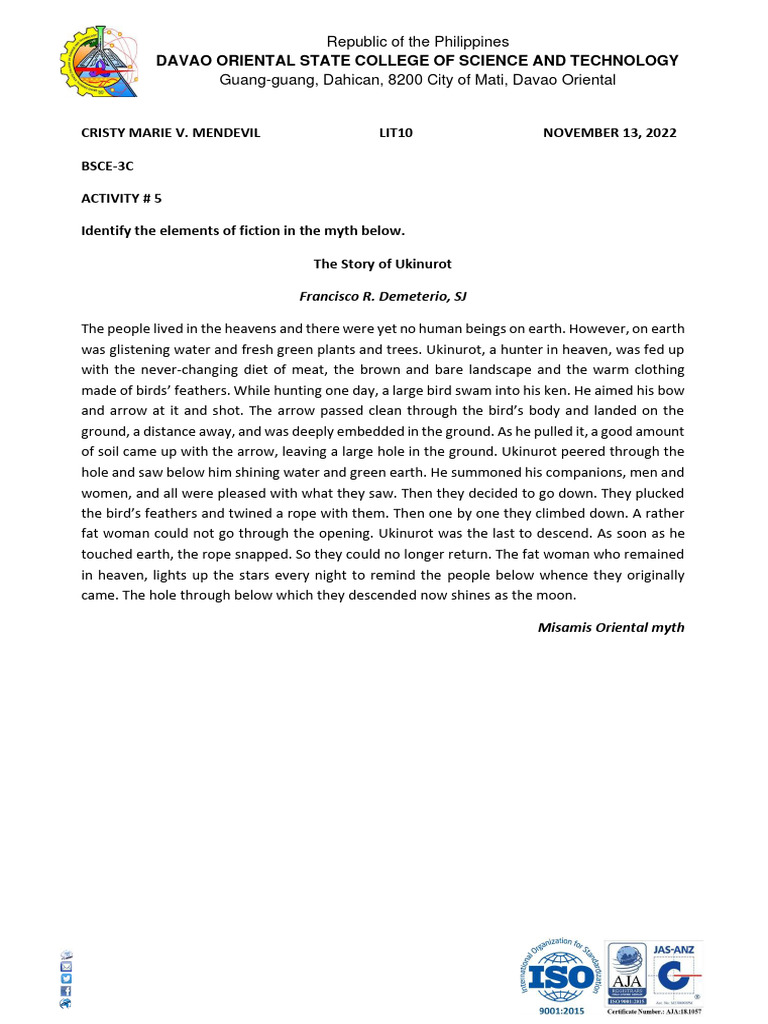 Mendevil (Activity # 5) | PDF | Plot (Narrative)