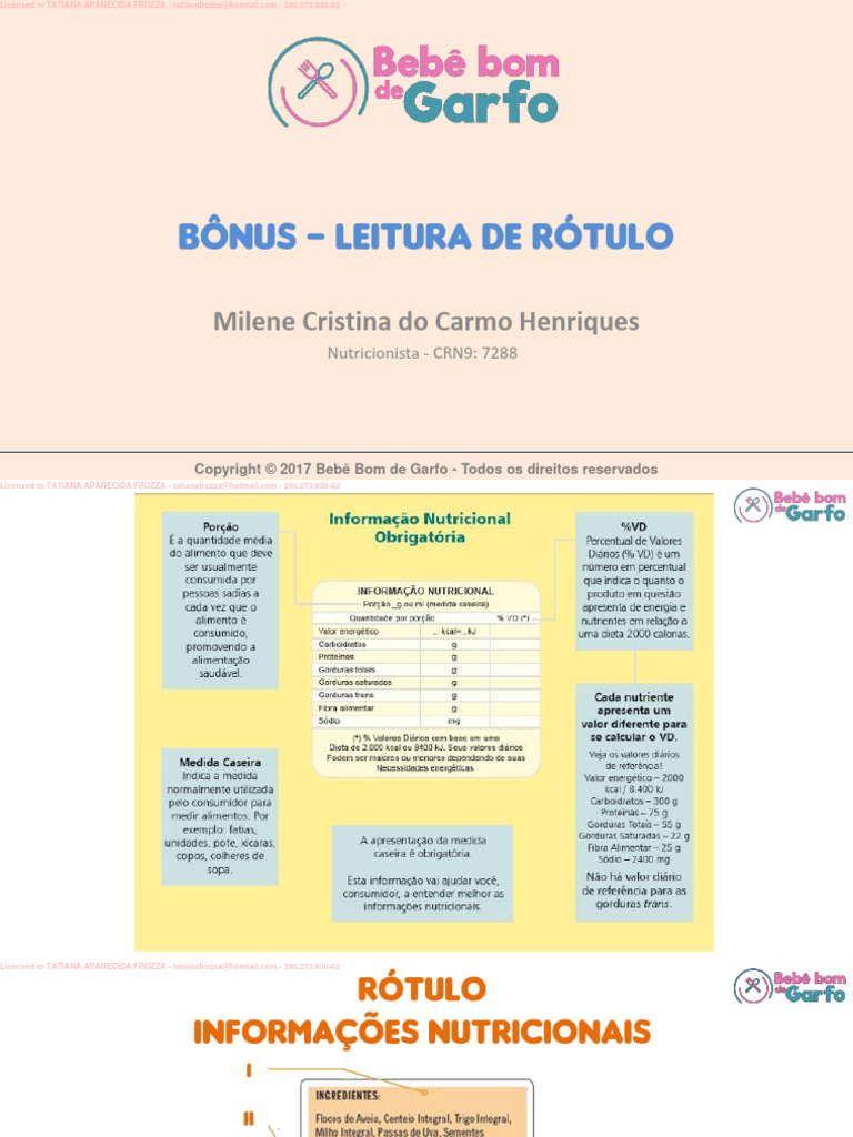 Bonus Leitura de Rotulo | PDF