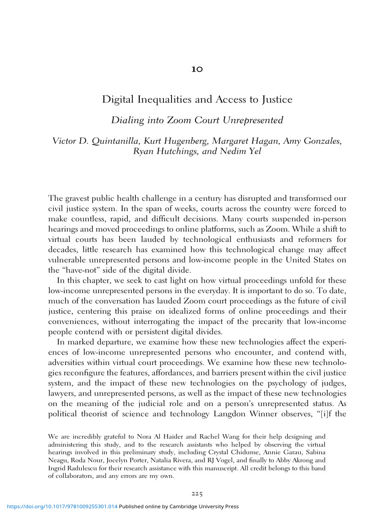1-Digital Inequalities and Access To Justice | PDF