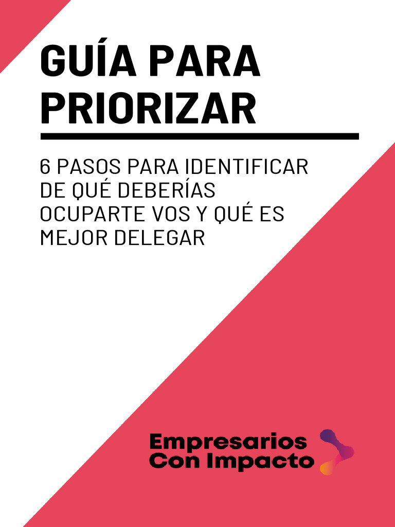 Guia para Priorizar | PDF | Business | Planificación