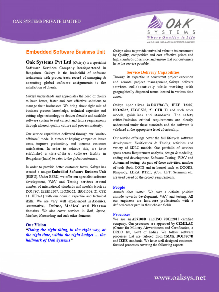 Oak Esbu Profile | PDF | Project Management | Software Engineering