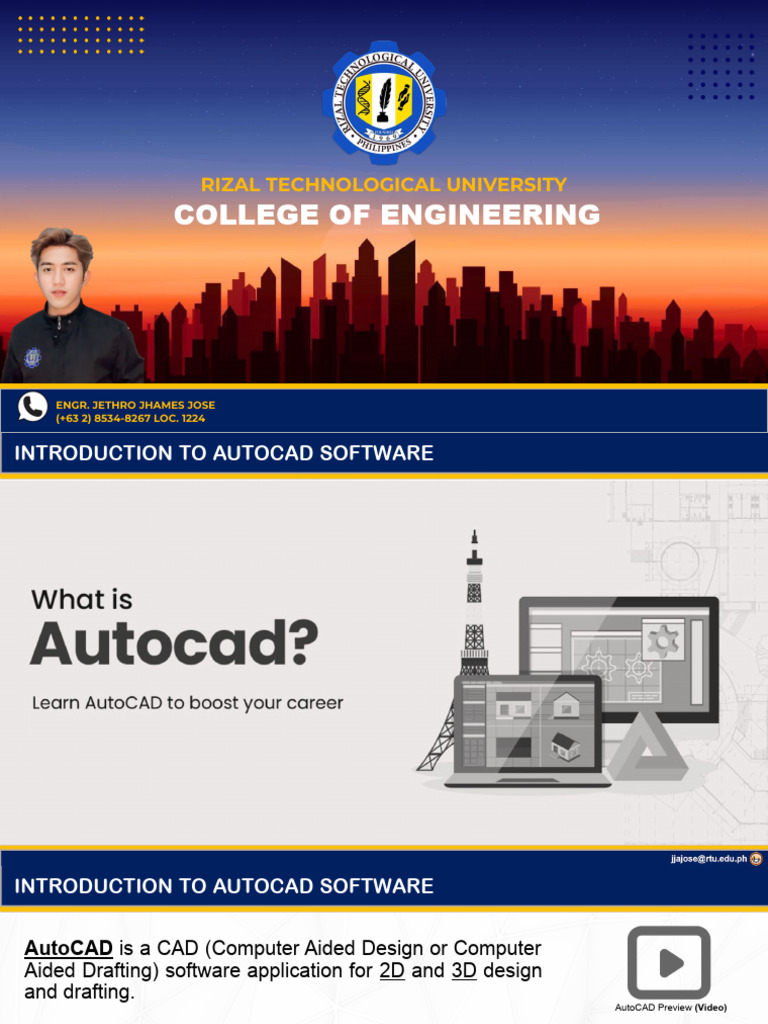 1 - Lesson 2 CAD01 Introduction To AutoCAD | PDF | Auto Cad | Computer ...