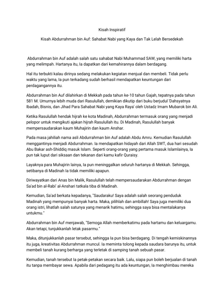 Kisah Inspiratif | PDF