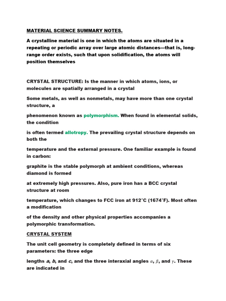 Material Science | PDF
