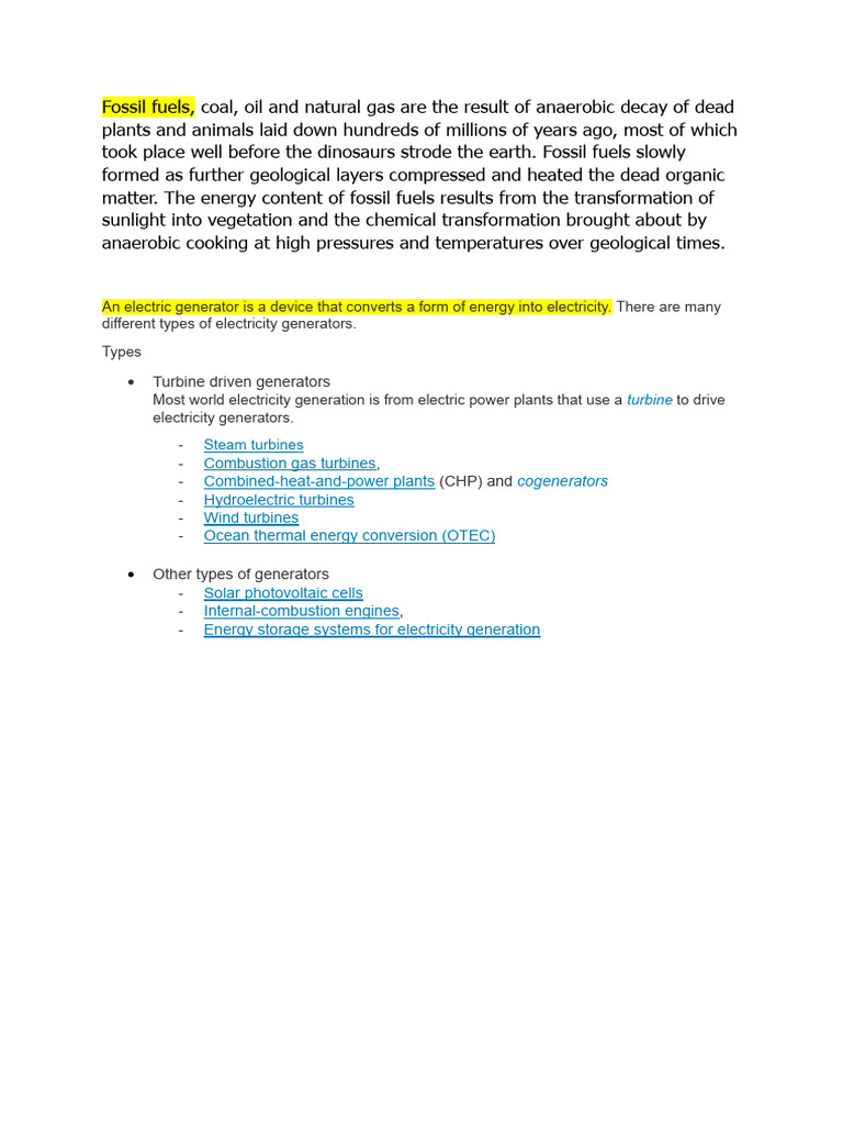 Mengenai Fossil Fuels | PDF