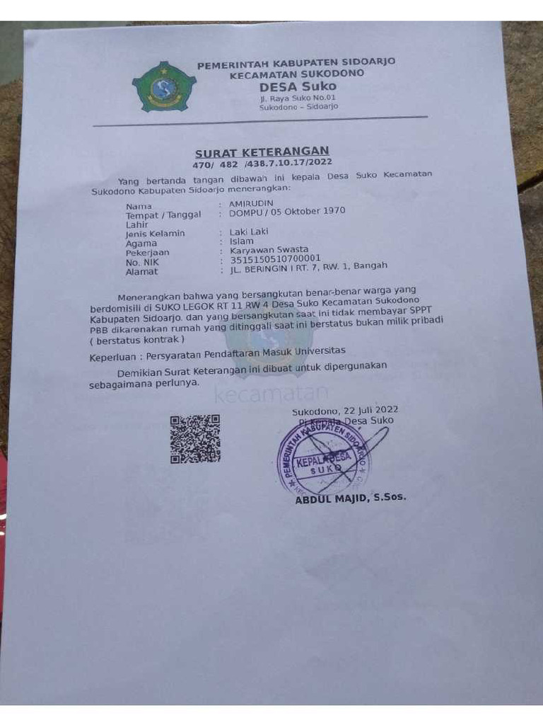 SURAT KETERANGAN STATUS RUMAH - 11zon | PDF