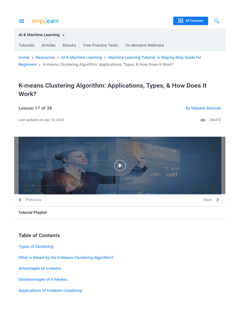 WWW Simplilearn Com Tutorials Machine Learning Tutorial K Means Clustering Algor | PDF | Cluster ...
