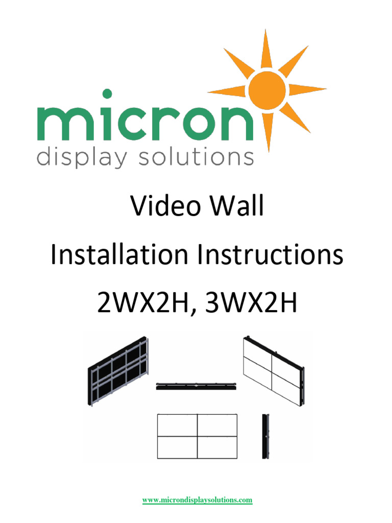 Micron Video Wall Installation 2WX2H 3WX2H Sept2018 | PDF | Computer ...