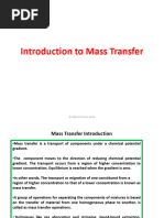 Lecture Notes On Mass Transfer | PDF | Diffusion | Mass Transfer