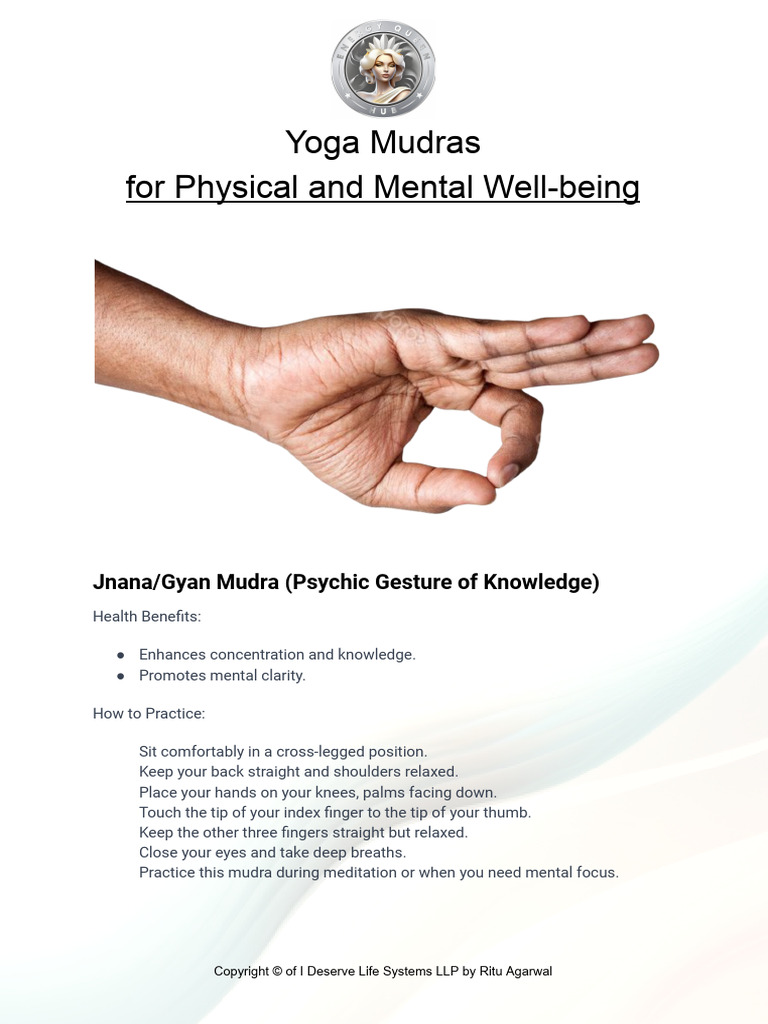 Mudras for Wellbeing | PDF | Yoga