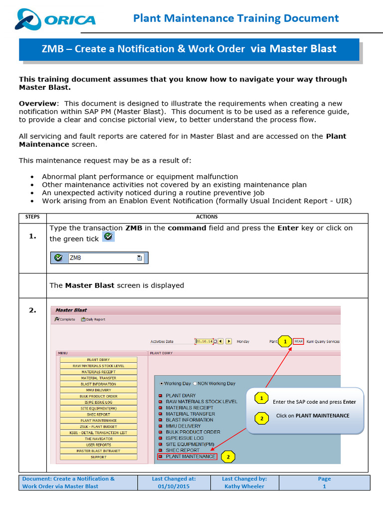Create SAP PM Notifications in Master Blast | PDF | Icon (Computing ...