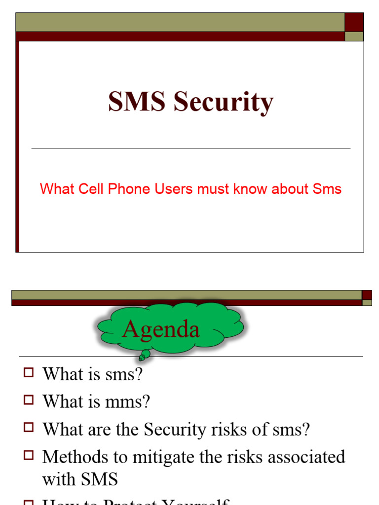 SMS Security | PDF | Text Messaging | Security