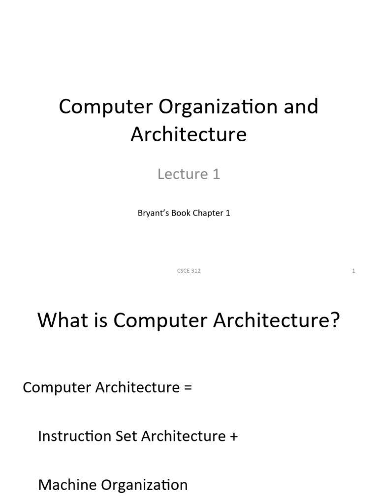Lecture 1 | PDF | Cpu Cache | Computer Data Storage