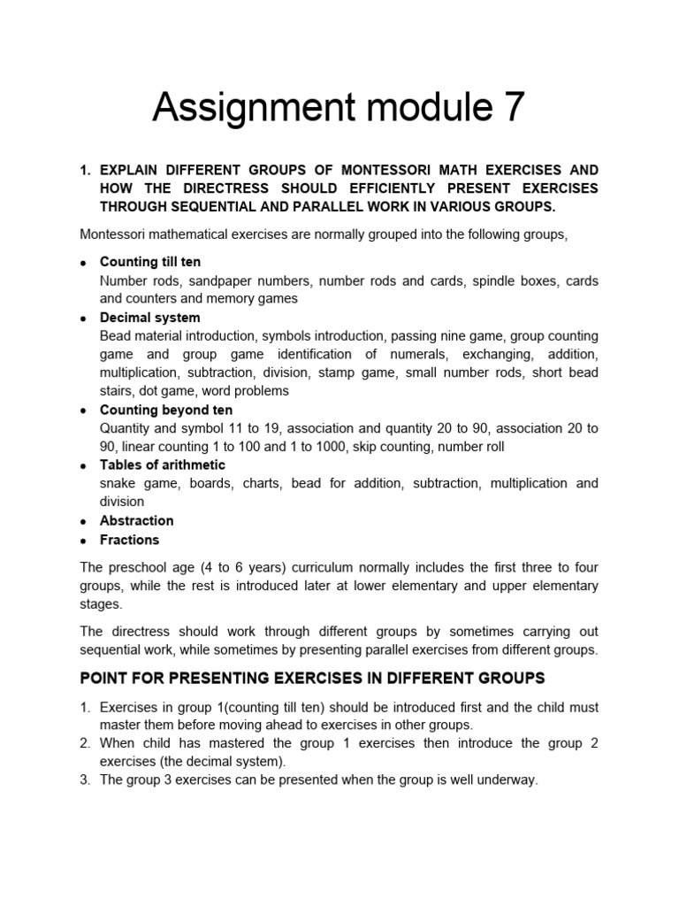 Assignment Module 7 | PDF | Multiplication | Arithmetic