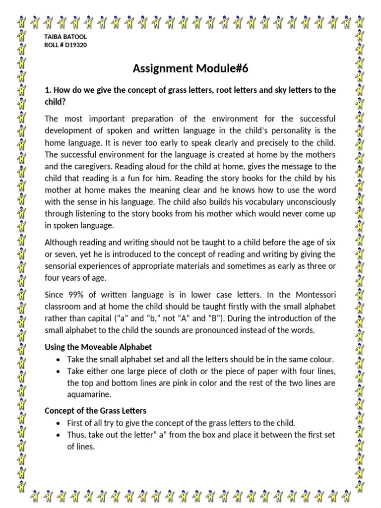PMC Module 6 Assignment Sada Gul Roll D12905 | PDF | Adjective | Noun