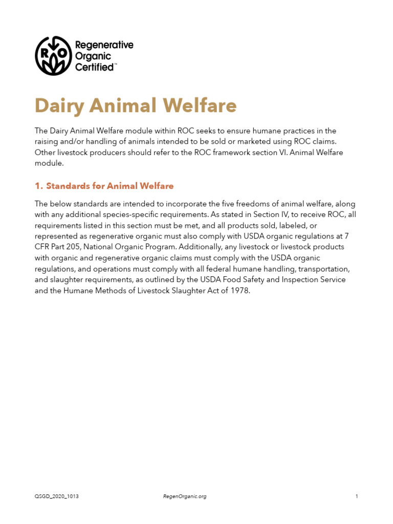 Roc Framework Dairy Pdf Cattle Dairy Cattle