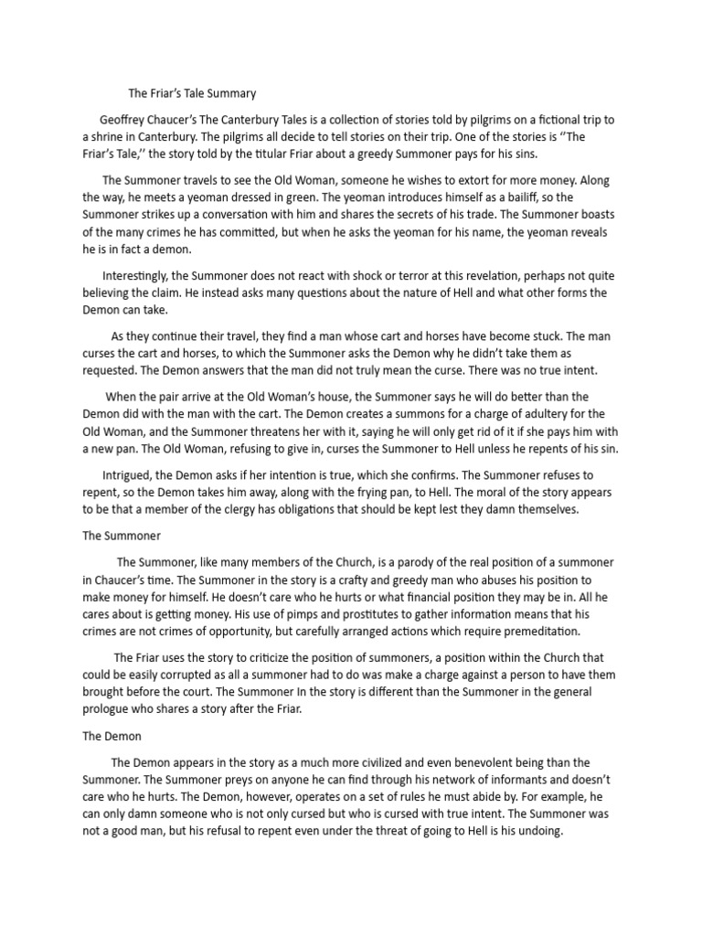 The Friar's Tale | PDF