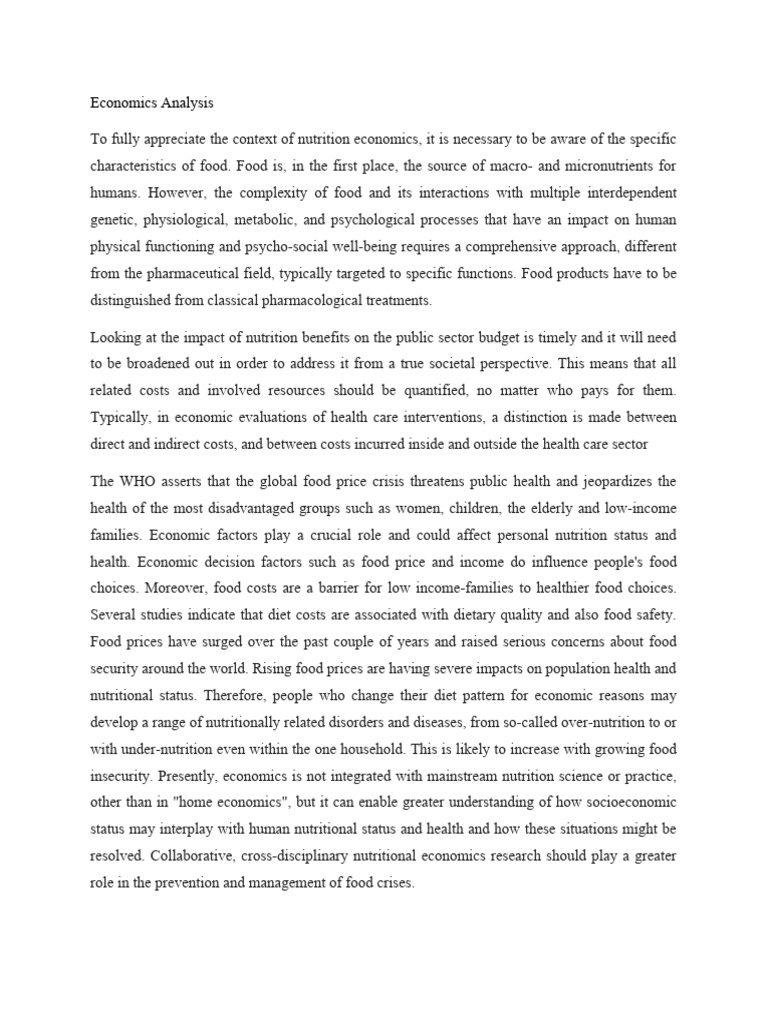 Economics Analysis | PDF | Economics | Social Media